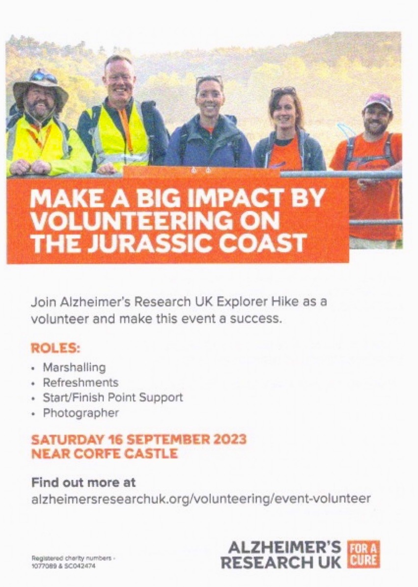 Help Needed For Alzheimers Research Uk Explorer Hike On The Jurassic